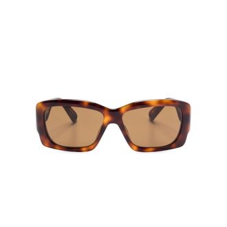 Jacquemus Braune Animalier-Sonnenbrille mit get&ouml;nten Gl&auml;sern - - Accessories - Damen - Braun - ONE SIZE