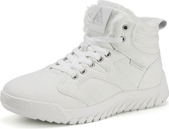 Mishansha Winterschuhe Damen Winterstiefel Gefüttert Schneestiefel Rutschfest Stiefeletten Warm Schuhe Winter Weiß 40 EU