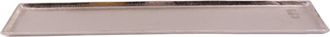 CB Home & Style Deko-Tablett ohne Griffe Dekoteller aus Metall Aluminium rechteckig in Raw-Optik (Silber, 75,5x13,5cm)