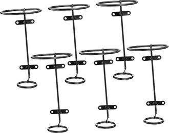 Lurrose 6 St&uuml;ck Teiliges Weinregal Wandmontage Rotwein Flaschenhalter Eisen Kunst Weinflaschenhalter Nach Unten H&auml;ngend Stabile Weinflaschen Display Regal f&uuml;r