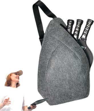Generico Tennis-Schulter-Tragetasche: gro&szlig;e Pickleball-Tragetasche mit verstellbarem Riemen, langlebige Filztasche f&uuml;r Schl&auml;ger, B&auml;lle und Zubeh&ouml;r, bequemer Sp