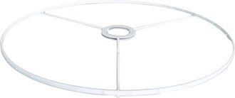 Colcolo Eisen-Lampenschirm-Rahmenring, Lichtst&auml;nder, tragbarer, Leichter Halter, DIY-Lampenschirm-Rahmenring f&uuml;r Restaurant, Lichtk&auml;fig, Jahrestag, Wei&szlig; 38cm