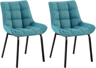 Clp 2er Set Esszimmerstuhl Saranda türkis Stoff