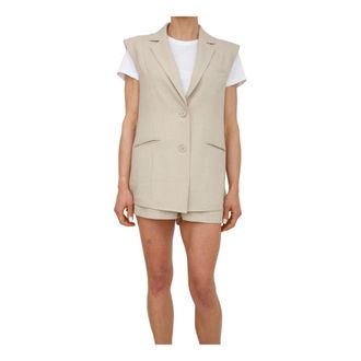 Fracomina Gilet Bustier - - Jackets - Damen - Beige - M