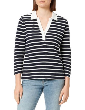 s.Oliver Damen T-Shirt Langarm Blue 32