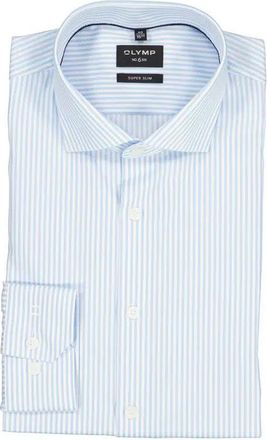 Olymp Herren Hemd blau gestreift Slim Fit