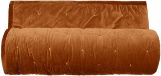 Vent du Sud Vent Du Sud - Couvre lit velours matelassé surpiqué Gipsy toutes dimensions Gipsy Camel - 220 x 240 cm pour lit 2 places