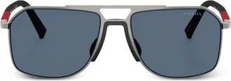 Prada lunettes de soleil rondes - Argent