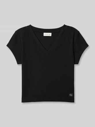 Calvin Klein Jeans Slim Fit T-Shirt aus Baumwoll-Mix