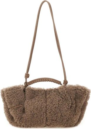 Hereu Femme, Sacs, Gris, Taille: ONE Size Sac bandouli&egrave;re tiss&eacute; avec garniture en cuir