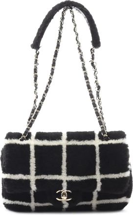 Chanel sac porté épaule Mouton Flap CC (2021-2025) - Noir