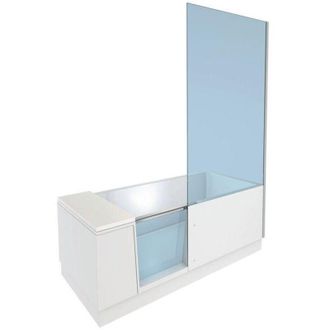 Duravit Duravit - Shower + Bath Badewanne mit T&uuml;r, Klarglas Ecke rechts