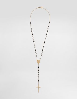Dolce & Gabbana Rosenkranz-kette Mit Nat&uuml;rlichen Steinen - Mann Bijoux Mehrfarbig Metall Onesize