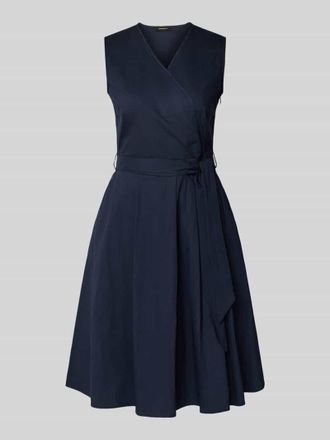 More & More Knielanges Wickelkleid mit V-Ausschnitt