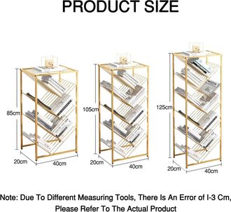 Generic Baum-B&uuml;cherregal, bodenstehendes, mehrstufiges, offenes B&uuml;cherregal, schmales Design, mehrschichtige Struktur spart Platz, for Aufbewahren von B&uuml;chern