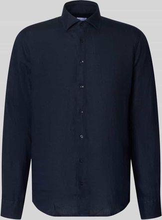 Seidensticker Regular Fit Business-Hemd aus Leinen mit Kentkragen