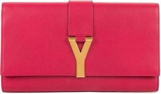 Saint Laurent Crossbody Bags - Ligne-Y Clutch Small - Gr. unisize - in Rosa - f&uuml;r Damen