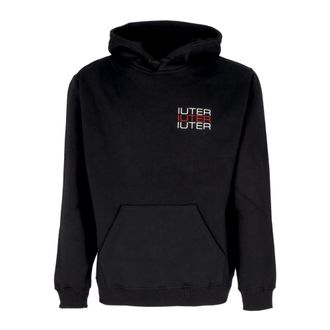 Iuter Schwarzer Hoodie mit Skull Spine - - Sweatshirts & Hoodies - Herren - Schwarzk - XL