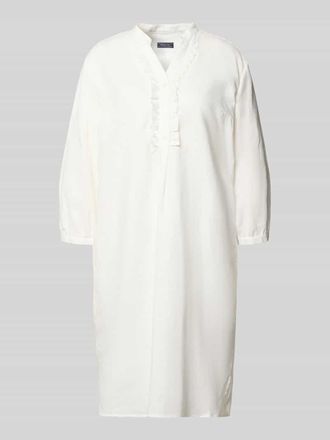 White Label Knielanges Tunikakleid aus Leinen-Baumwoll-Mix
