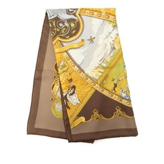 Herm&egrave;s Pre-owned La Vie a Cheval Scarf - Femme - Pre-owned - Brun - Taille: ONE Size