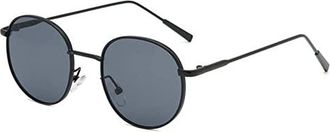 Generic Lunettes de soleil rétro Hip Hop à monture ronde en métal, lunettes de plage pour les vacances en plein air pour hommes et pour femmes (couleur : E, t