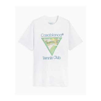 Casablanca Homme, Tops, Blanc, Taille: 2XL T-shirt &agrave; logo imprim&eacute; - Blanc