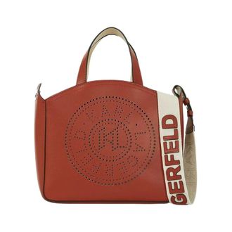 Karl Lagerfeld K/Circle Perforated Tote - Femme - Sacs - Rouge - Taille: ONE Size