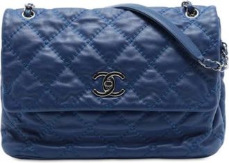 Chanel Sac bandouli&egrave;re matelass&eacute; vintage Pre-owned - Femme - Pre-owned - Bleu - Taille: ONE Size