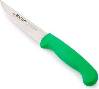 Arcos Gemüsemesser Edelstahl NITRUM 100 mm - Perfekt zum Schälen und Schneiden von Obst und Gemüse - Gelber Polypropylen-Griff - Serie 2900