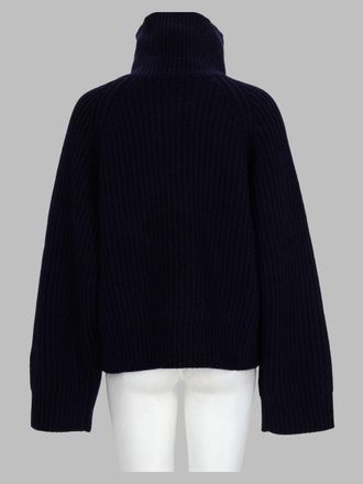 Ganni Ribbed Wool Sweater - Blue