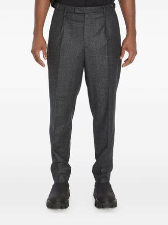 Barena pantalon en laine Masco Bita à design plissé - Gris