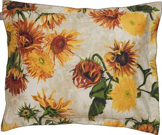 GANT Sunflower Print Satin-Kissenbezug einzeln Farbe Warm Yellow Größe 80x80