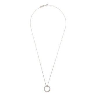 Maison Margiela Homme, Accessoires, Gris, Taille: ONE Size Collier avec Pendentif Anneau Grav&eacute;