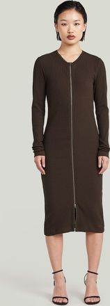G-Star 2 Way Slim Rib Kleid - Braun - Damen