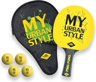 Schildkrot Fitness Donic-Schildkr&ouml;t Tischtennis-Geschenkset My Urban Style, 1 Schl&auml;ger, 3 B&auml;lle, Schl&auml;gerh&uuml;lle, 788485