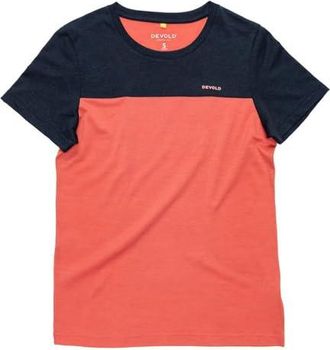 Devold T-shirt classique lin&eacute;aire Wmn, Encre/Corail 284h, S