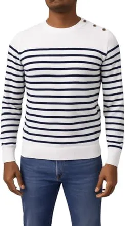 Billtornade Pull marinière col Rond Mariniere - XL Blanc