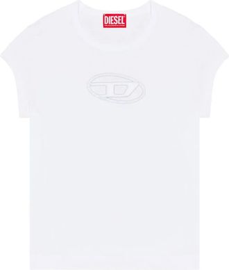 Diesel t-shirt T-Angie à découpes - Blanc