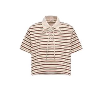Moncler Logo-Print Baumwoll-T-Shirt - - Tops - Damen - Mehrfarbig - XS