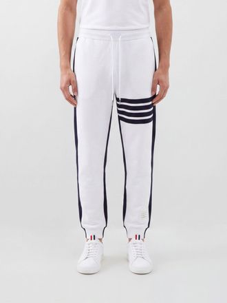Thom Browne Pantalon de jogging en coton avec bande 4-Bar embl&eacute;matique