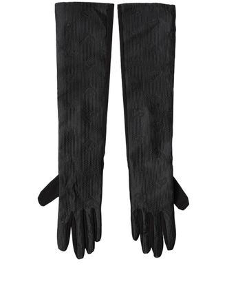 Dolce & Gabbana Viscose Elbow-Length Gloves - Black