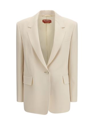 Max Mara Womens Blazer Bosco Beige Triacetate Jacket