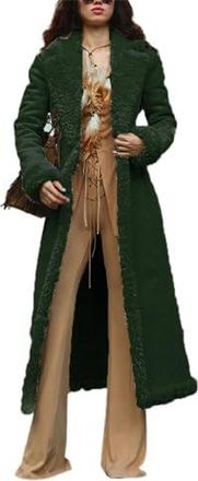 ORANDESIGNE Manteau Femme Longue Hiver Chaud Veste en Daim Dhiver