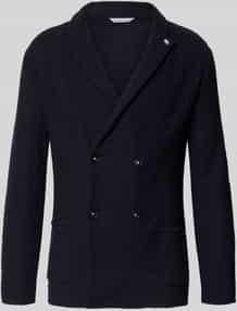 Manuel Ritz Slim Fit Stricksakko mit Reverskragen