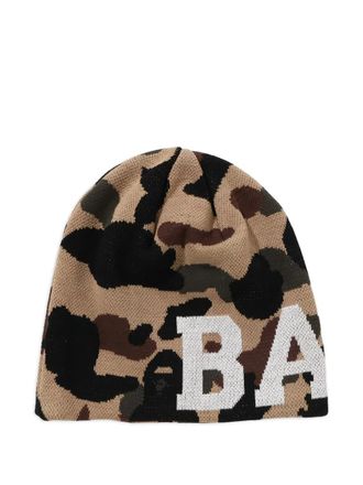 A Bathing Ape Beanie mit Camouflagemuster - Nude