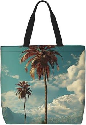 Generic Palmier Sac Courses Pliable Sacs De Courses Grand Sac Fourre Tout Pour Universit&eacute; Gym Voyage