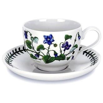 Portmeirion Botanic Lot de 6 tasses &agrave; th&eacute; et soucoupes assorties