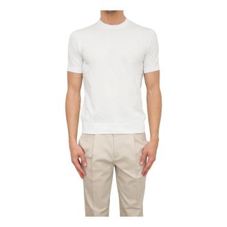 Paolo Pecora Homme, Tops, Blanc, Taille: L T-shirt Col Rond Blanc