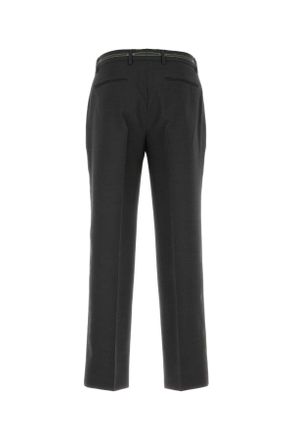 Gucci Mens Charcoal Wool Pant Darkgreygreenmc Pantaloni