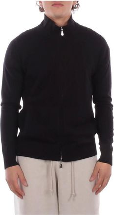 Alpha Studio Homme, Pulls, Noir, Taille: M Cardigan zipp&eacute;